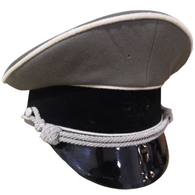 Goodhand Embroidery, WW2 German Gray Gabardine SS Hat, WW2 German Gray ...